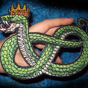 HUGE King Adder Snake Heraldic Heraldry Iron on Patch Many Color ...