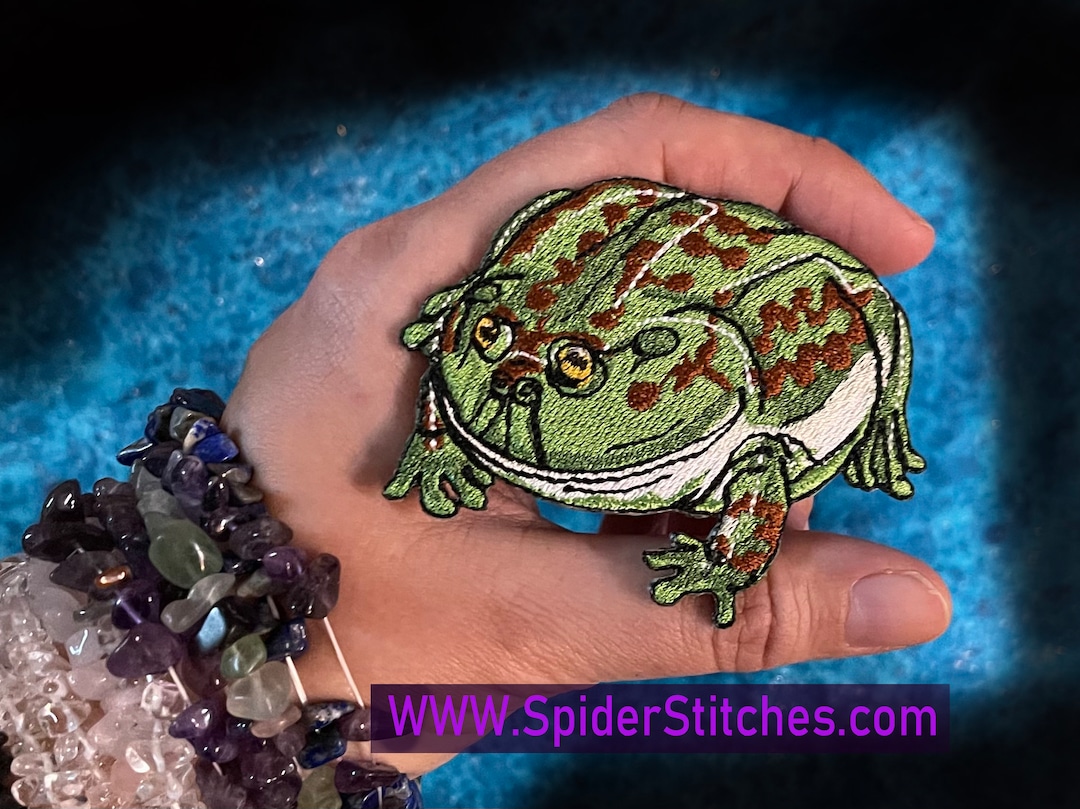 Green Wednesday Frog Budgett's Frog Hippo Frogs Budget Iron on Patch ...