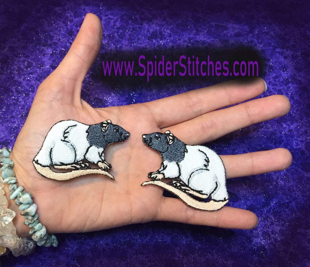 Black Hooded Rat Ratty Pair Iron on Patch Small Shoe Patch Patches - Etsy