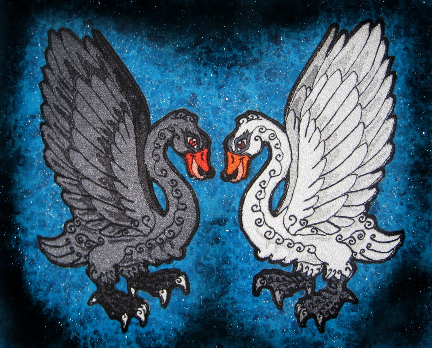 HUGE Rampant SWAN Heraldic Heraldry Iron on Patch Many Color Choices - Etsy