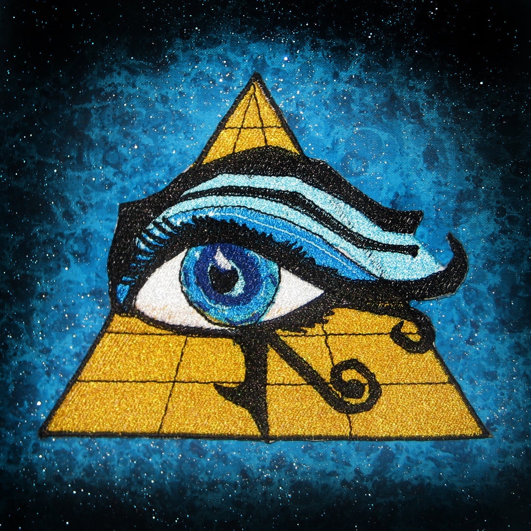 Eye of Ra Iron on Patch 100 Percent Embroidery Applique Egyptology ...