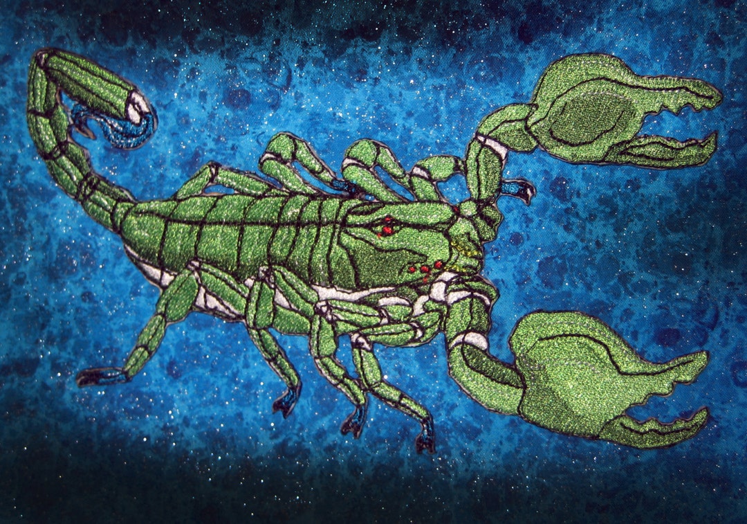Green Emperor Scorpion, "pandinus Imperator" Steam Punk Iron on Patch ...