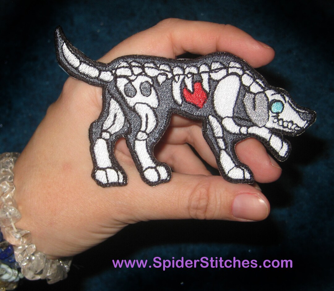 Skeleton Bone Dog Pointer Bird Dog Iron on Patch - Etsy