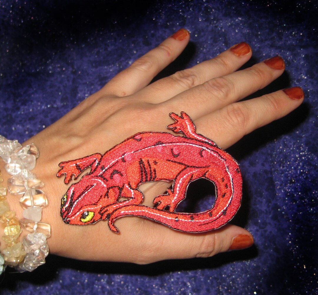 Eastern Newt Red Eft Iron on Patch - Etsy