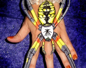 Golden Writing Orb Weaver Spider Argiope Aurantia Gothic Steam | Etsy