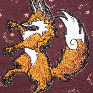 Epic Medieval Renascence Red Fox Crest Heraldic Heraldry Iron on Patch ...