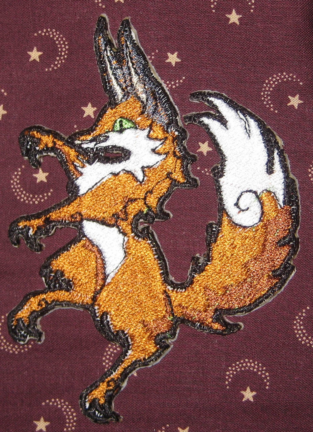 Epic Medieval Renascence Red Fox Crest Heraldic Heraldry Iron on Patch ...