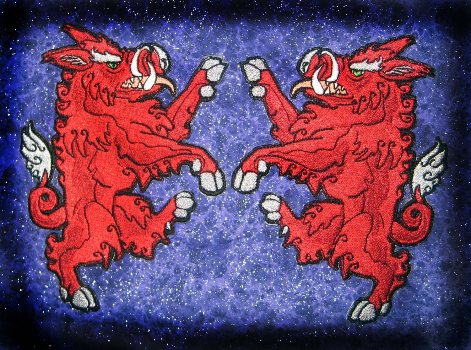 HUGE Rampant Boar Heraldic Heraldry Iron on Patch - Etsy