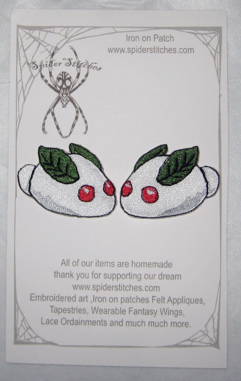 Kawaii Japanese Snow Bunny Rabbit Pair Iron on Patch | Etsy