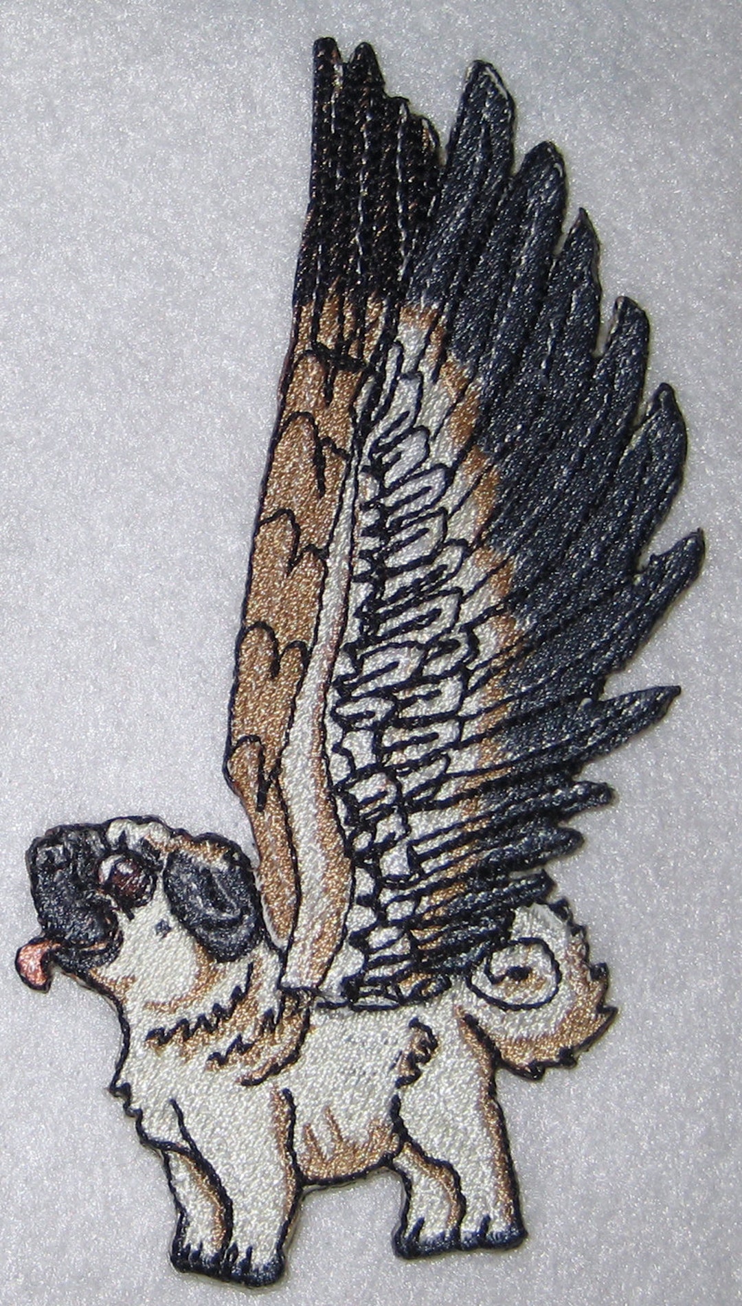 Epic Winged Pugasus Fawn Pug Angel Dog Iron on Patch - Etsy