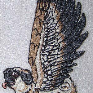 Epic Winged Pugasus Fawn Pug Angel Dog Iron on Patch - Etsy