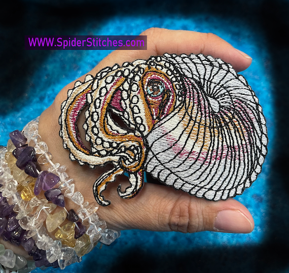 Rare Argonaut Pelagic Octopus Paper Nautilus Iron on Patch Sew - Etsy