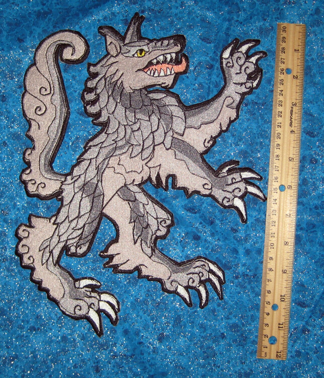 Giant Rampant Wolf Heraldic Heraldry Iron on Patch Many Color - Etsy