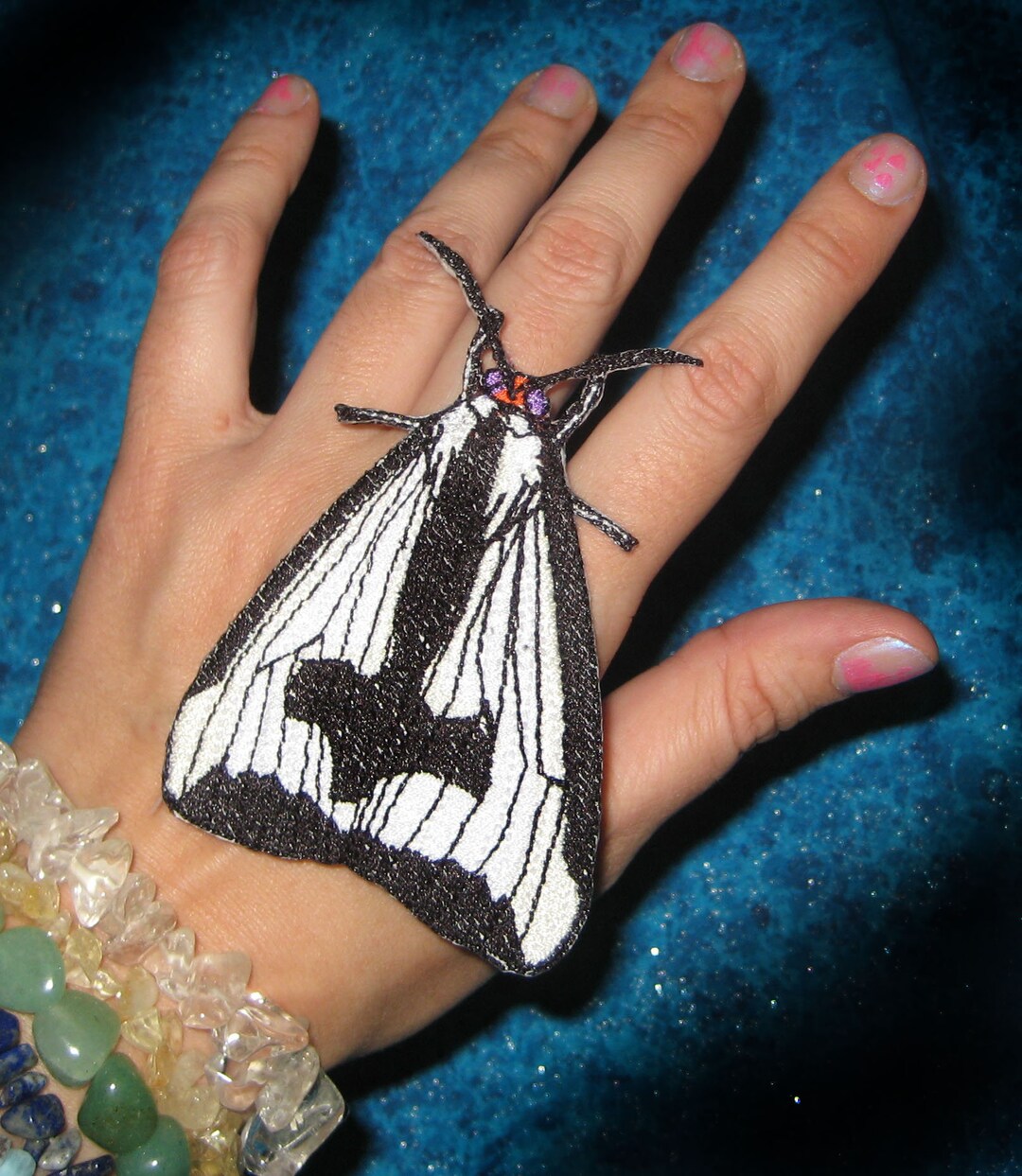 Upside Down Gothic Cross Moth Haploa Clymene Iron on Patch - Etsy
