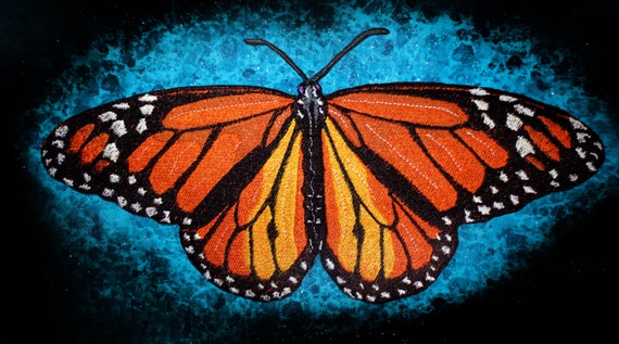 Huge Jacket Back Monarch Butterfly Danaus plexippus Iron on | Etsy