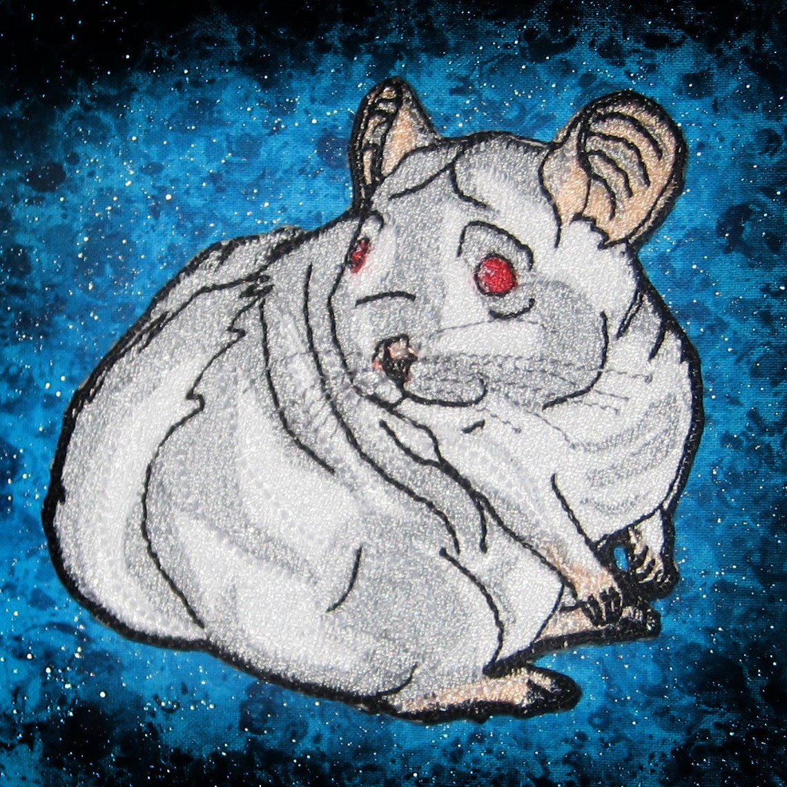 Cute Albino Chinchilla Iron on Patch - Etsy