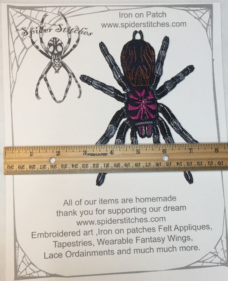 Colombian Lesser Black Tarantula Spider Iron on Patch Xenesthis Immanis ...
