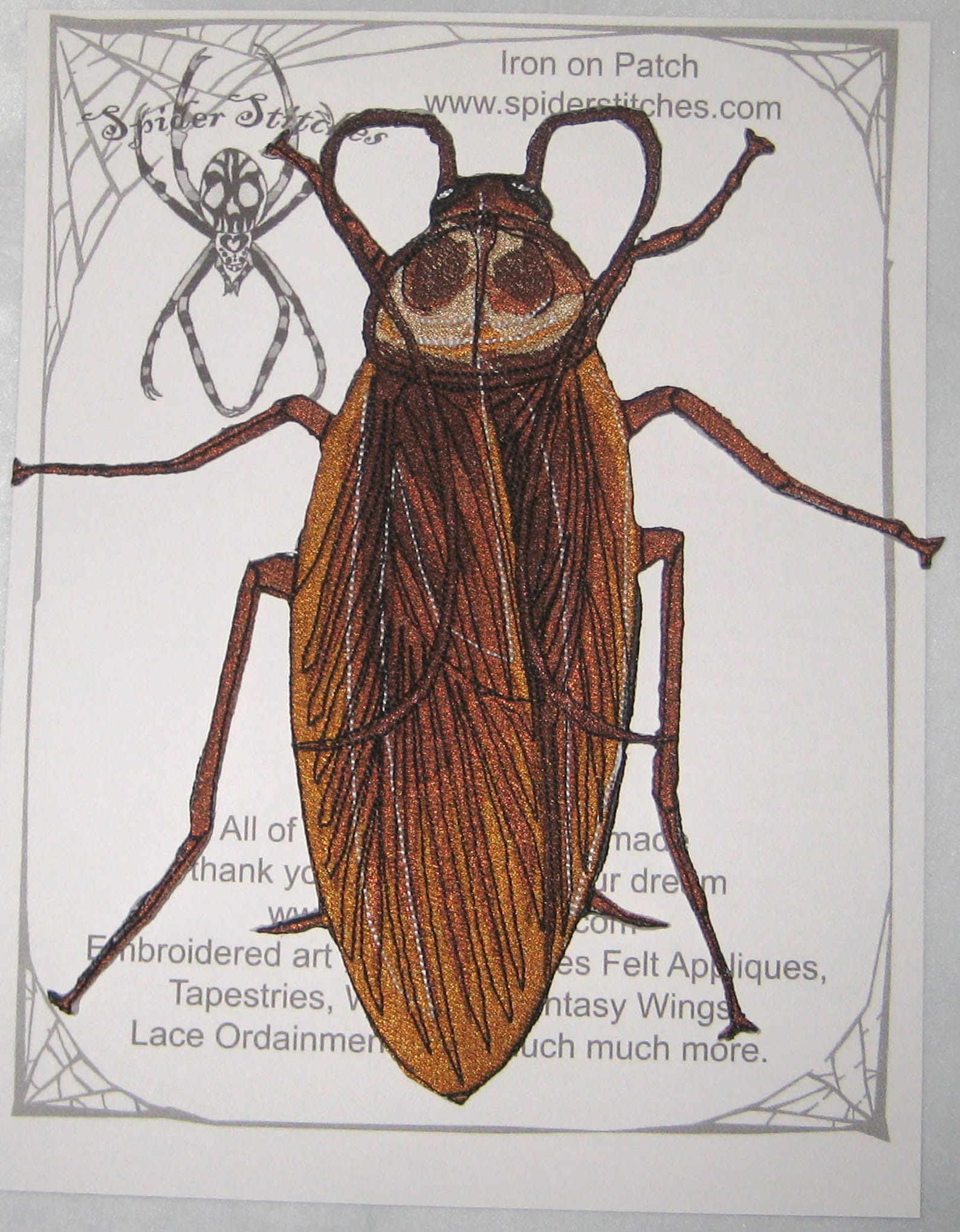 HUGE Creepy Cool American Cockroach Roach Iron on Patch - Etsy