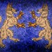 FELT Rampant Enfield Fox Heraldic Heraldry Iron on or Sew on Patch Pair ...