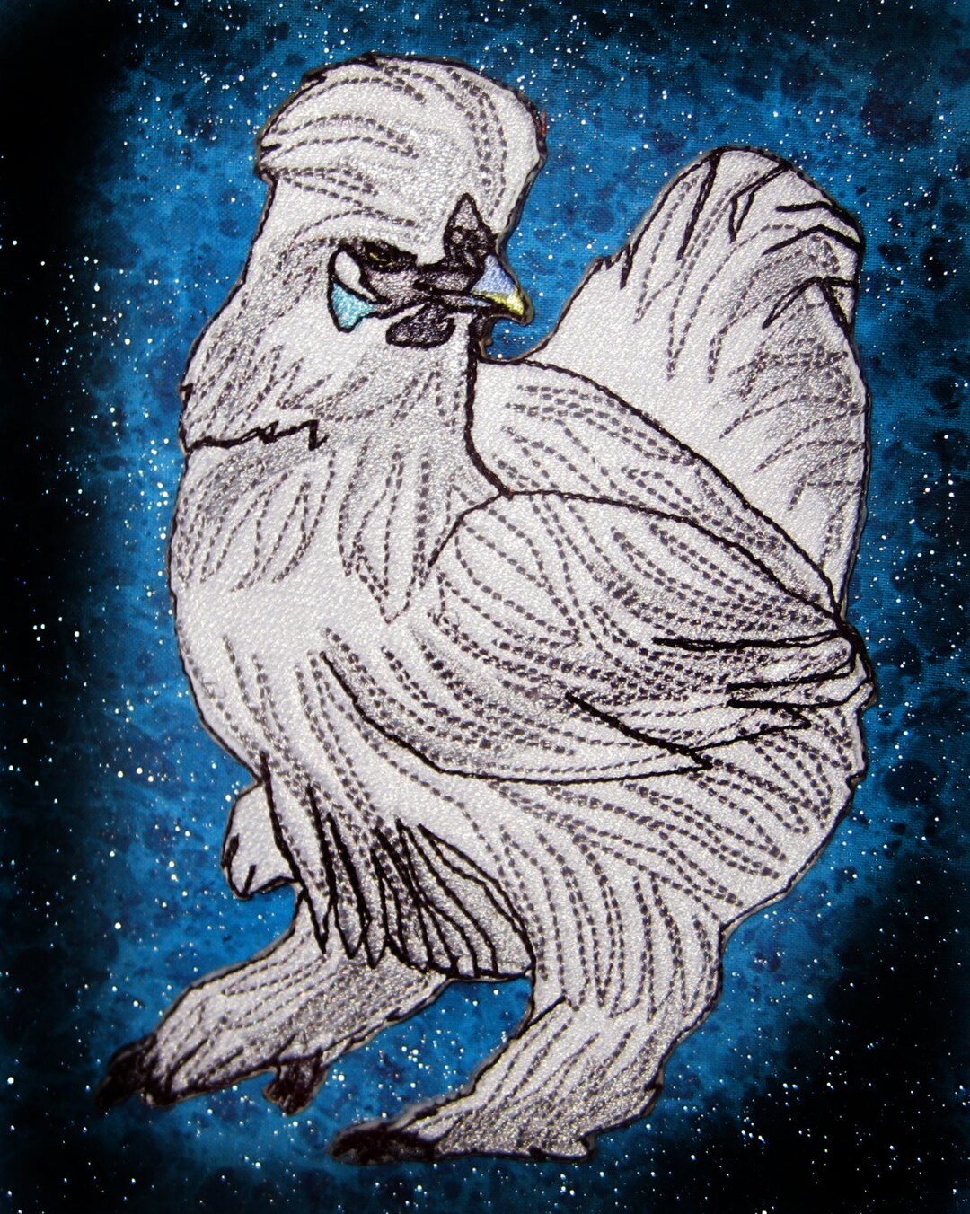 Cute White Silkie Chicken Iron on Patch Backyard Chicken Pet - Etsy