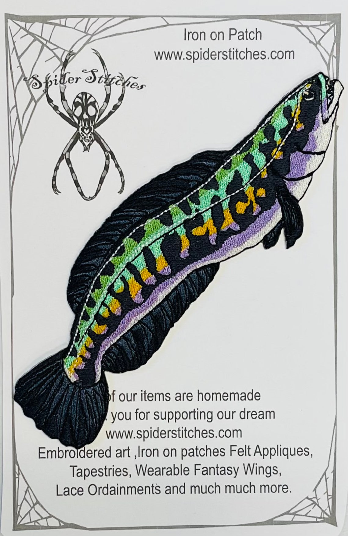 Giant Snakehead Fish Iron on Patch Giant Mudfish Toman Harimau | Etsy