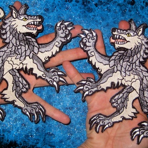 Pair Rampant Wolf Heraldic Heraldry Iron on Patch Many Color Choices - Etsy