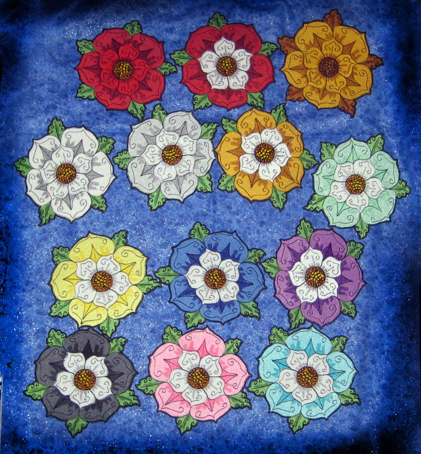 HUGE Tudor Rose Heraldic Heraldry Iron on Patch Pick Your Color! - Etsy