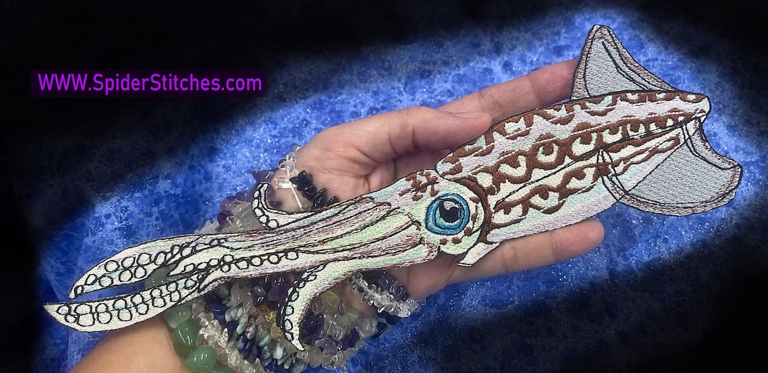 Lovely Large Opal Market Squid Iron on Patch Doryteuthis Opalescens ...