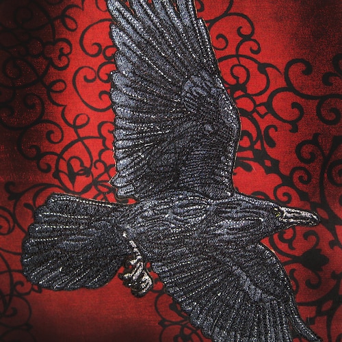 Huge Flying Raven Crow Wings Open Bird Iron on Patch - Etsy