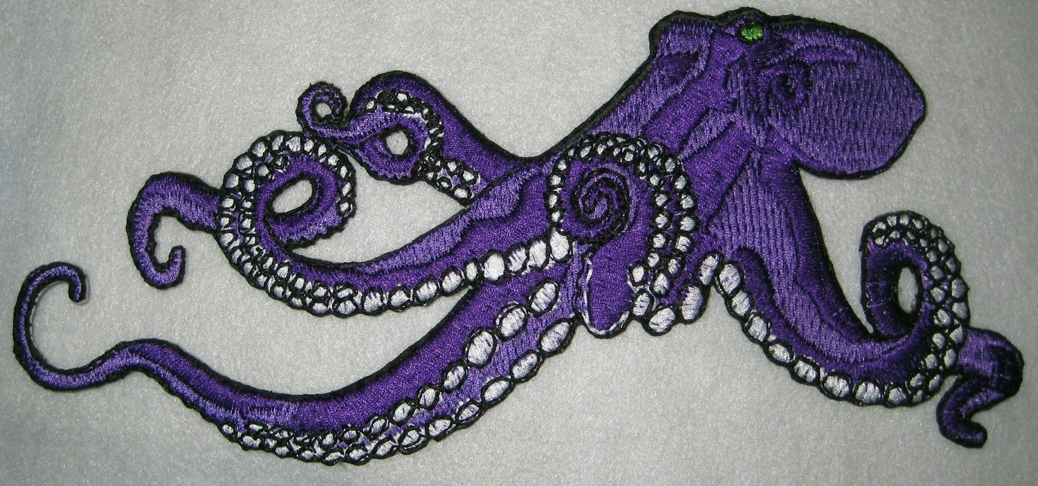 Huge Giant Octopus Octopie Jacket Back Iron on Patch Deep - Etsy