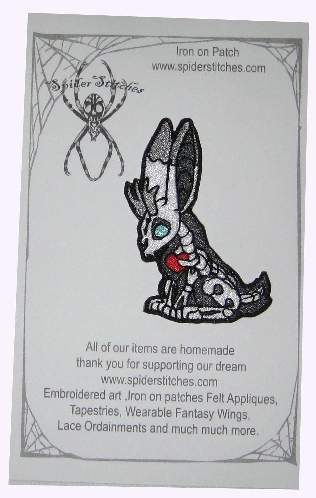 Skeletal Jackalope Jack Rabbit Bunny Skeleton Bone Iron on | Etsy