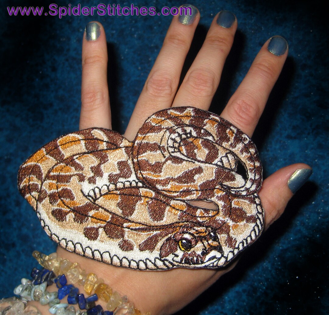 Cute Western Hognose Hog Nose Snake Serpent Pet Iron on Patch Heterodon ...