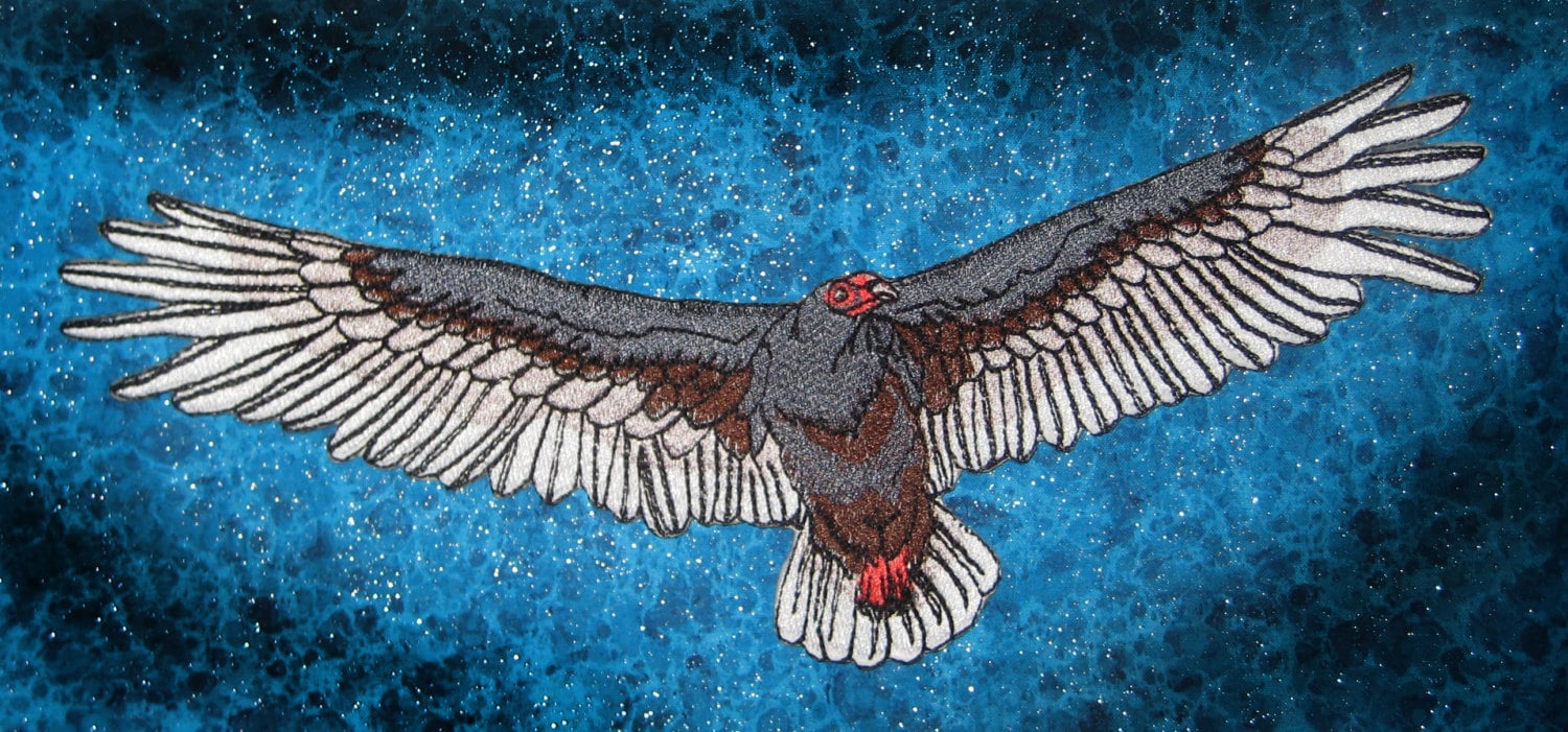 Turkey Vulture Buzzard Bird Iron on Patch Cathartes Aura - Etsy