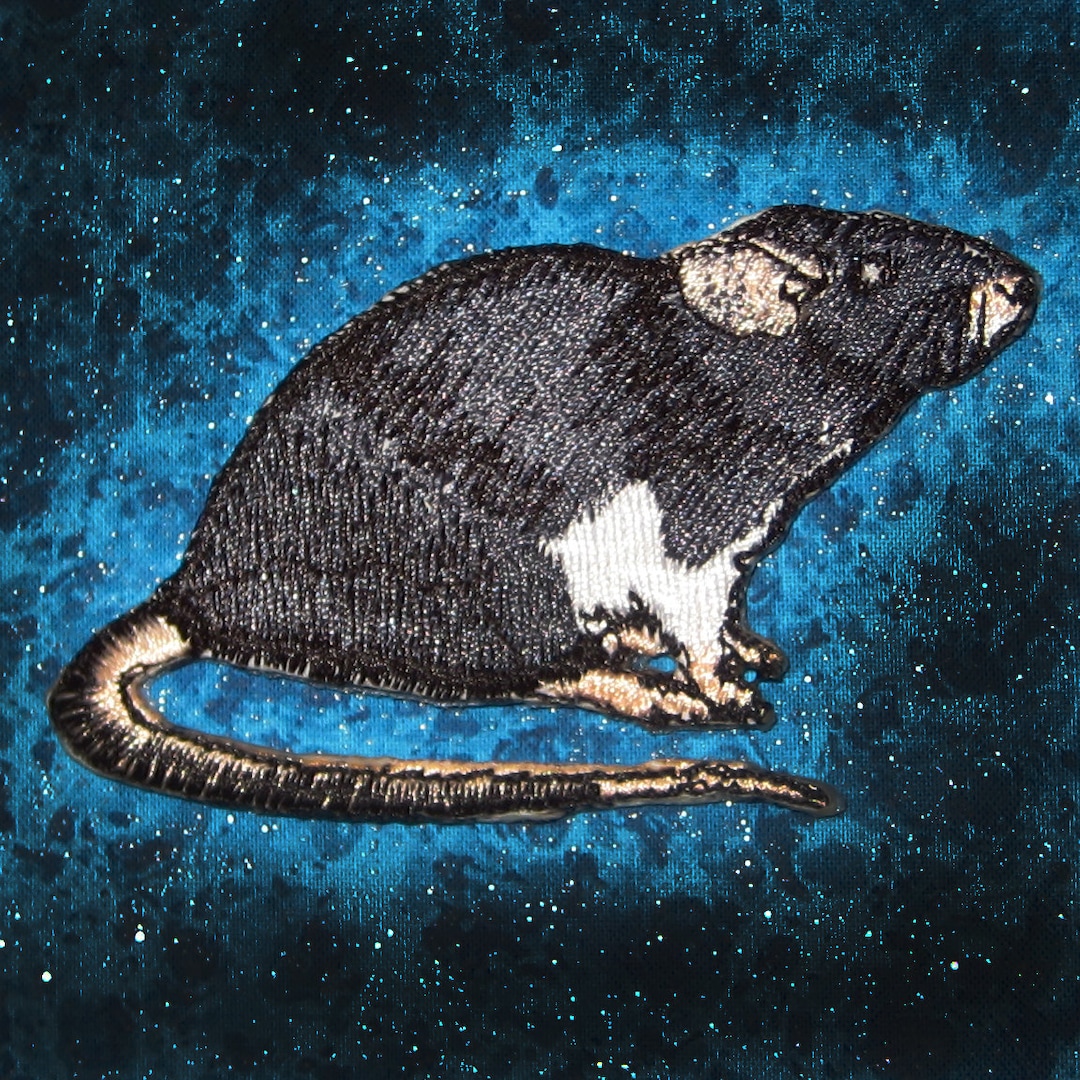 Fancy Black Dumbo Rat Iron on Patch - Etsy