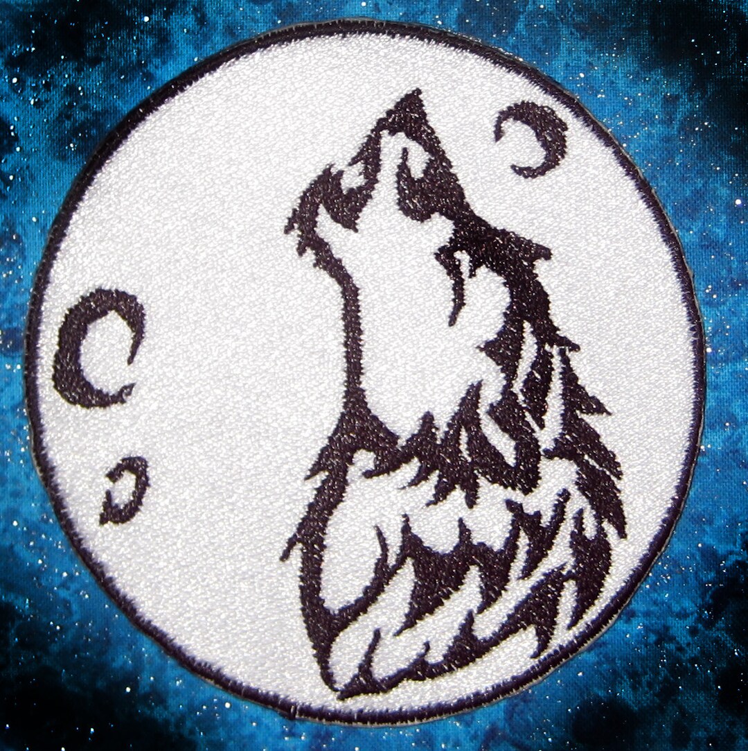 Howling Wolf Moon Patch Iron on Patch - Etsy