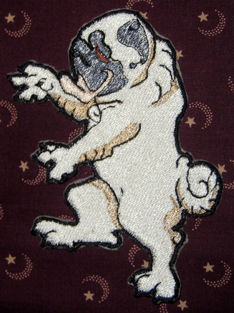 Epic Medieval Renascence Fawn Pug Dog Crest Heraldic Heraldry - Etsy