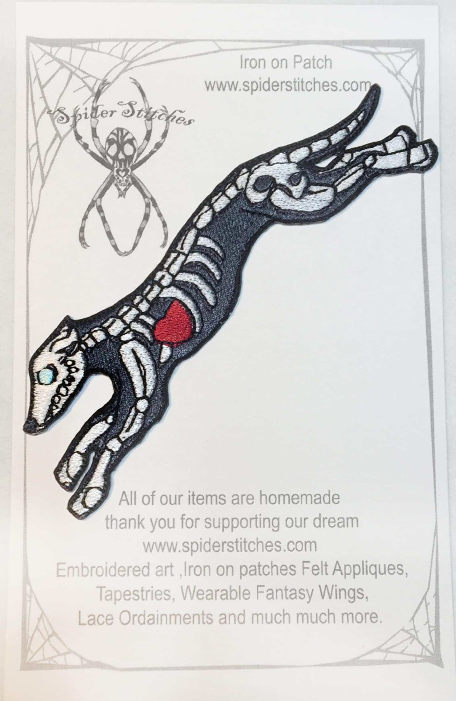 Skeleton Bone Dog Grey Hound Greyhound Gray Iron on Patch Pin Badge - Etsy