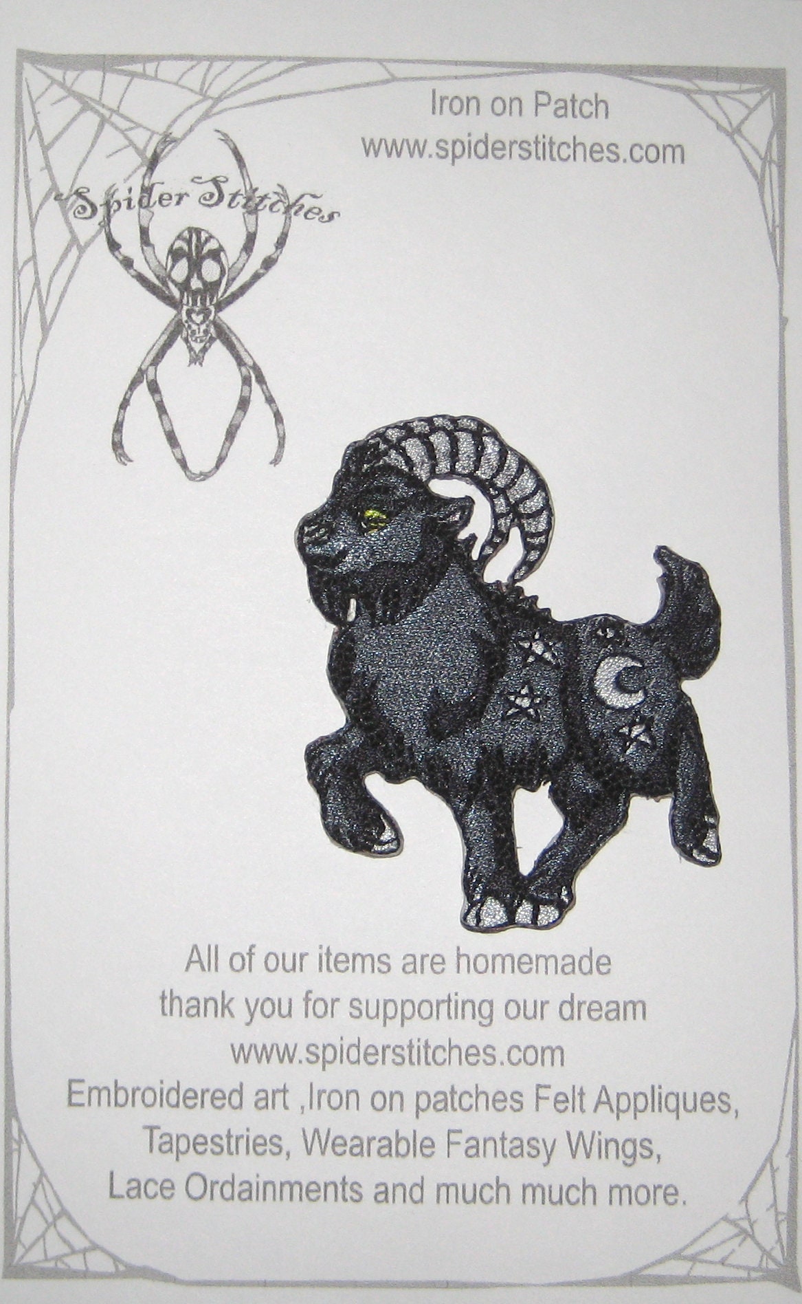Dancing Black Goat Pagan Iron on Patch Paganism - Etsy