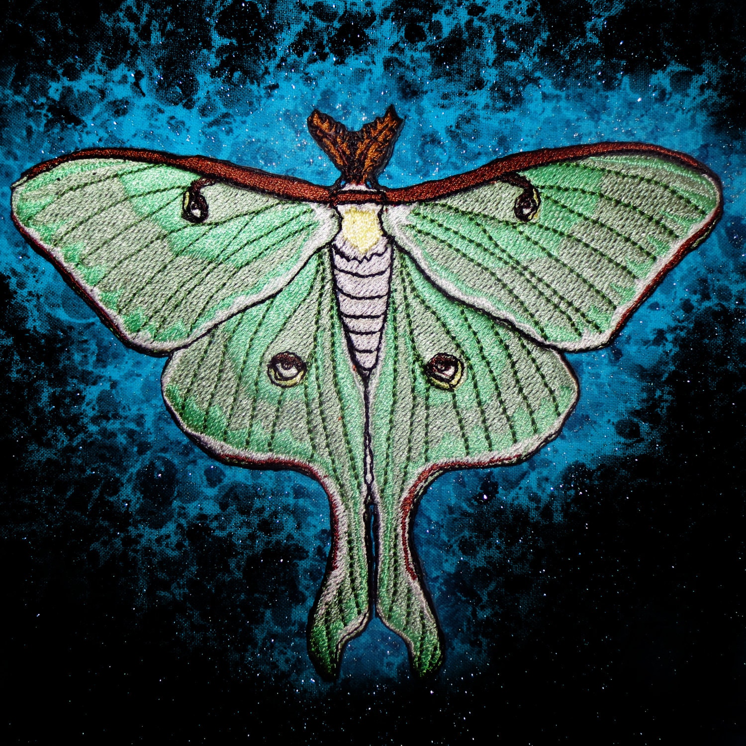 Sage Green Luna Moth Actias Luna Iron on Patch - Etsy