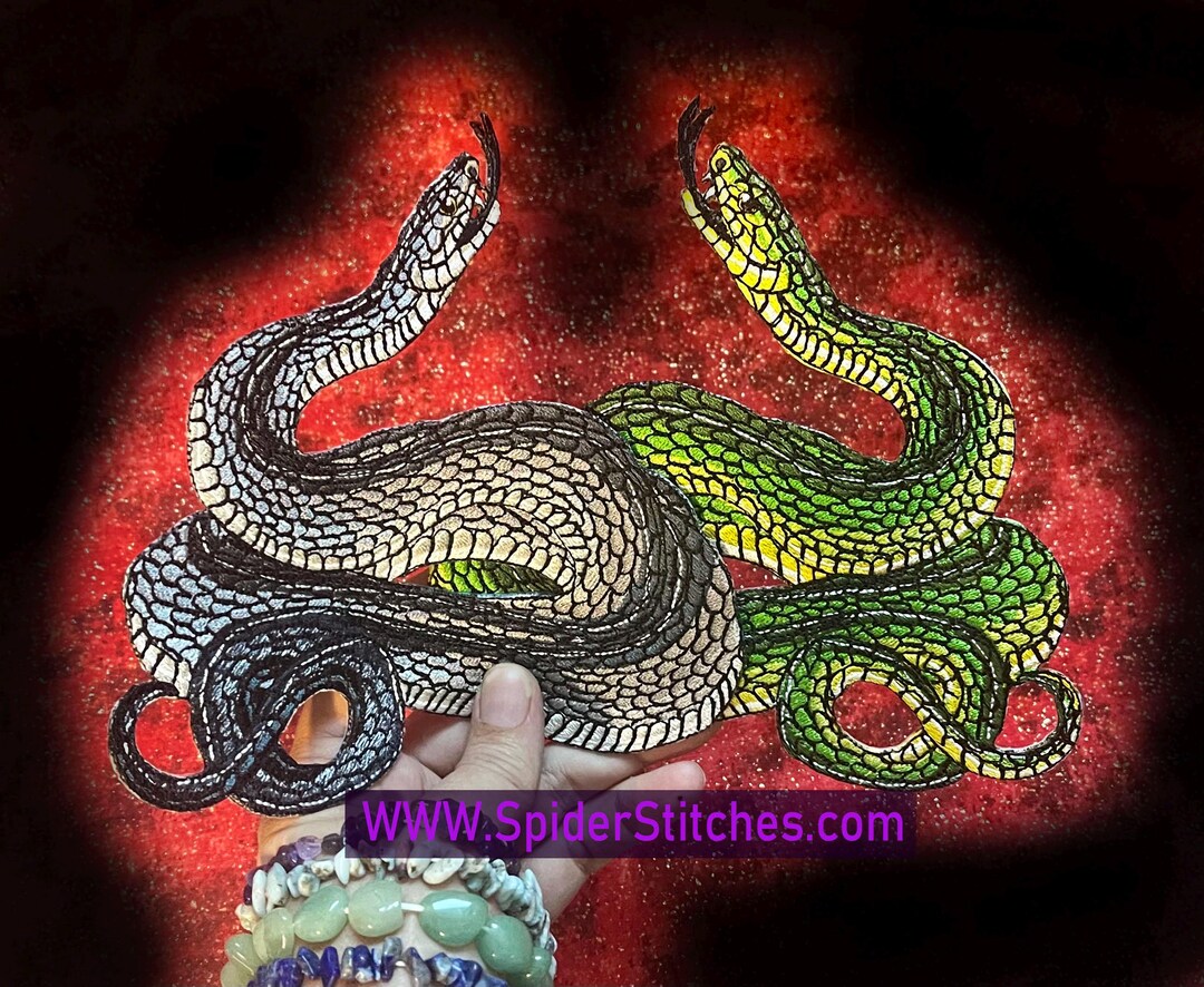 Huge Green and Black Mamba Snake Iron on or Sew on Patch Applique - Etsy