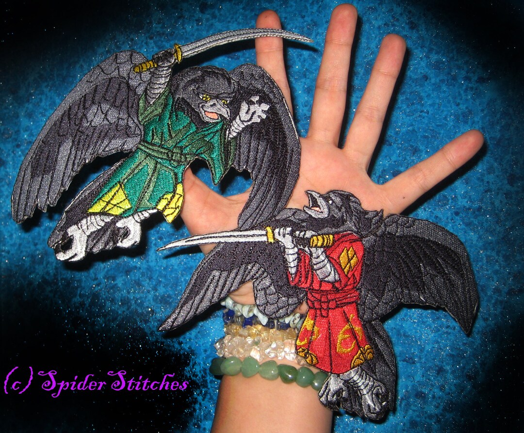 Crow Tengu Pair Samurai Battle Patch Karasu Tengu Yokai - Etsy