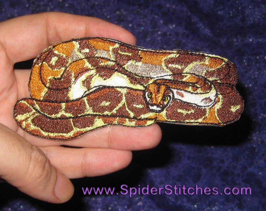 Small Red-tailed Boa Constrictor Snake Serpent Pet Iron on Patch - Etsy