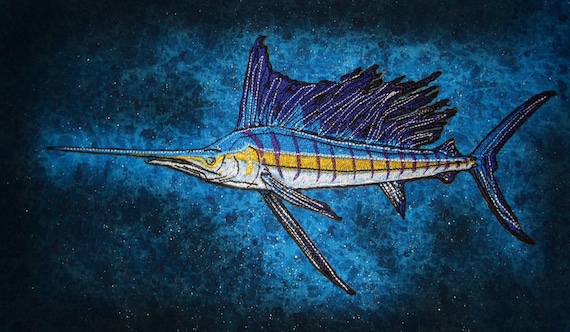 Sail Sword fish Atlantic sailfish Istiophorus albicans Iron | Etsy