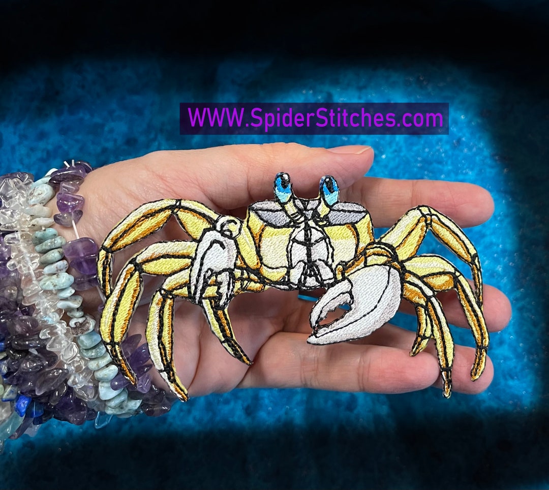 Atlantic Ghost Crab Iron on Patch Ocypode Quadrata Patches Sealife ...