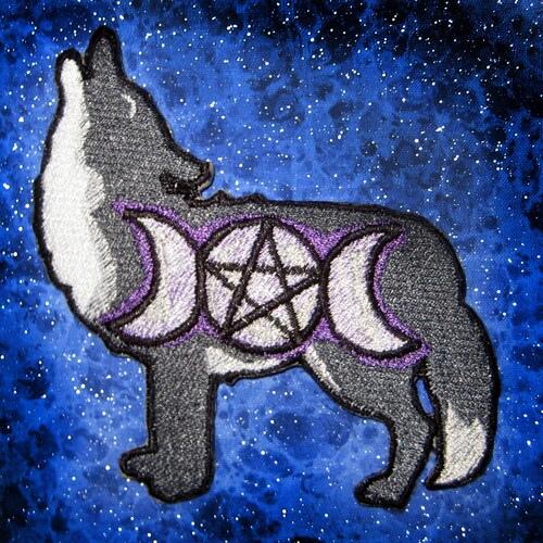 Triple Goddess Moon Phase Wolf Patch Iron on Patch or Sew On - Etsy