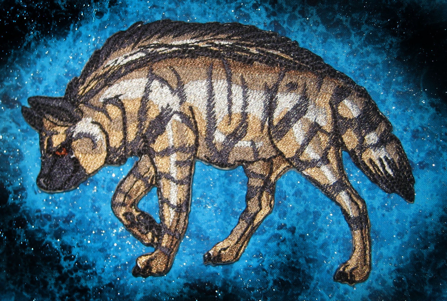 Walking Striped Hyena Hyaena Hyaena Iron on Patch | Etsy