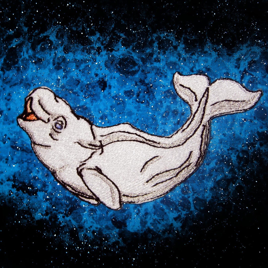 Beluga Whale Iron on Patch - Etsy