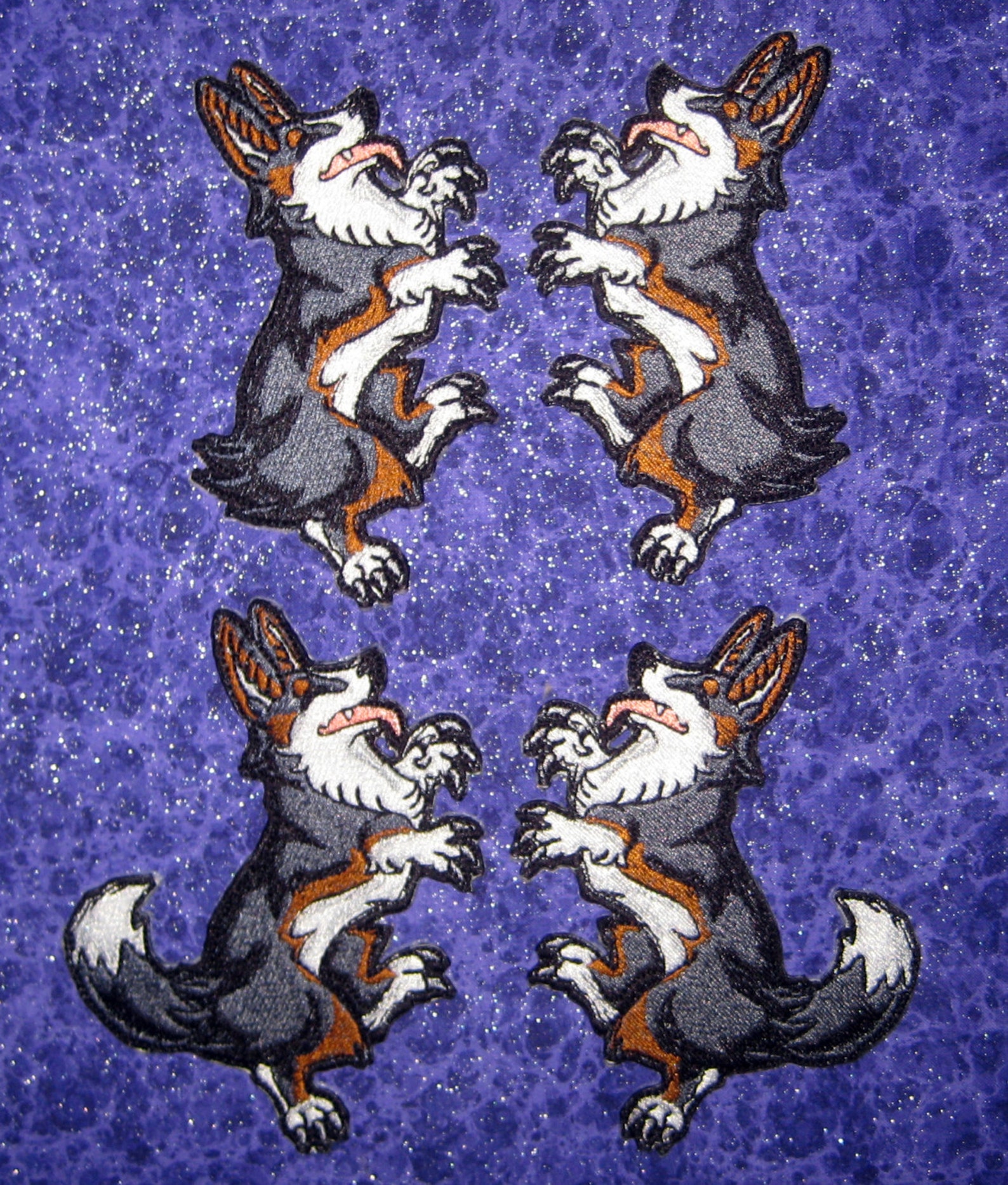 Heraldry Corgi Rampant Pair Pembroke or Cardigan Welsh Epic Dog Iron on ...