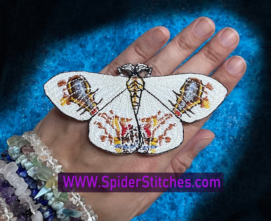 Beautiful Wood Nymph Bird Poop Droppings Moth Butterfly Iron on Patch ...