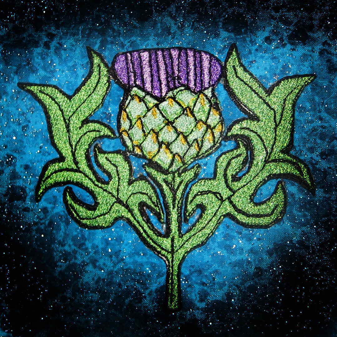 Scottish Thistle Crest Heraldic Heraldry Iron on Patch - Etsy